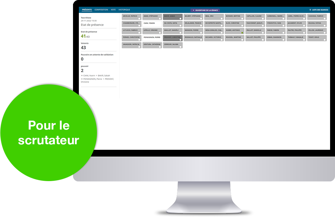 KVote : gestion des présences et des votes